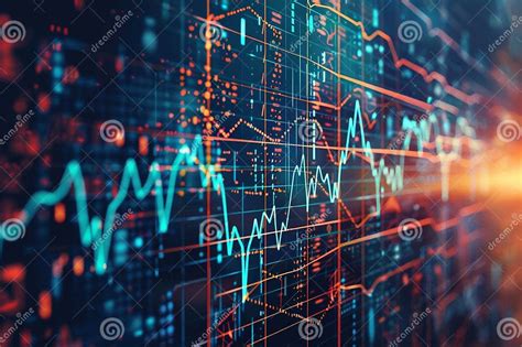 Digital Data Flow Abstract Stock Market Visualization Stock Illustration Illustration Of