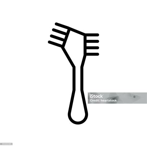 헤어 브러쉬 아이콘 벡터 아이콘입니다 간단한 요소 그림입니다 헤어 브러쉬 기호 디자인입니다 웹 및 모바일 사용할 수 있습니다 0