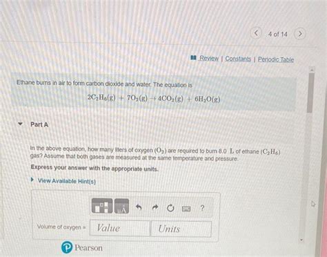 Solved 4 Of 14 An Review Constants Periodic Tab Ethane
