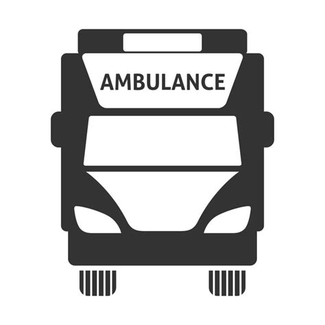 Black And White Icon Ambulance 14031573 Vector Art At Vecteezy