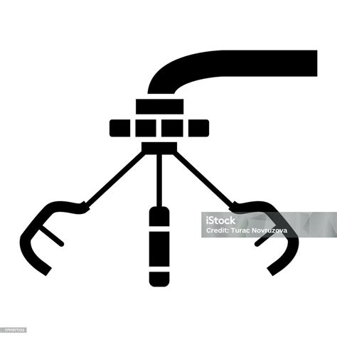 매력 광기 솔리드 아이콘 놀이기구 개념 흰색 배경에 거대한 기계 팔 표지판 매력 모바일 웹 디자인에 대한 글리프의 광기 타기 아이콘 벡터 그래픽 검은색에 대한 스톡 벡터