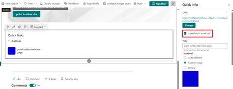 Call To Action Webpart Button Not Opening Links On A New Page