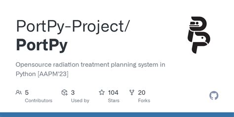 Github Portpy Projectportpy Opensource Radiation Treatment Planning System In Python Aapm23