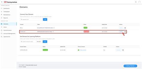 Domains Configuration And Validation Of Your Domains And Sub