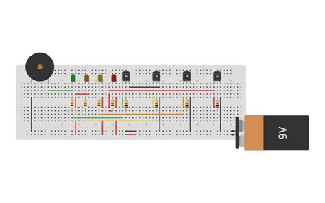 Circuit Design Water Level Indicater Tinkercad