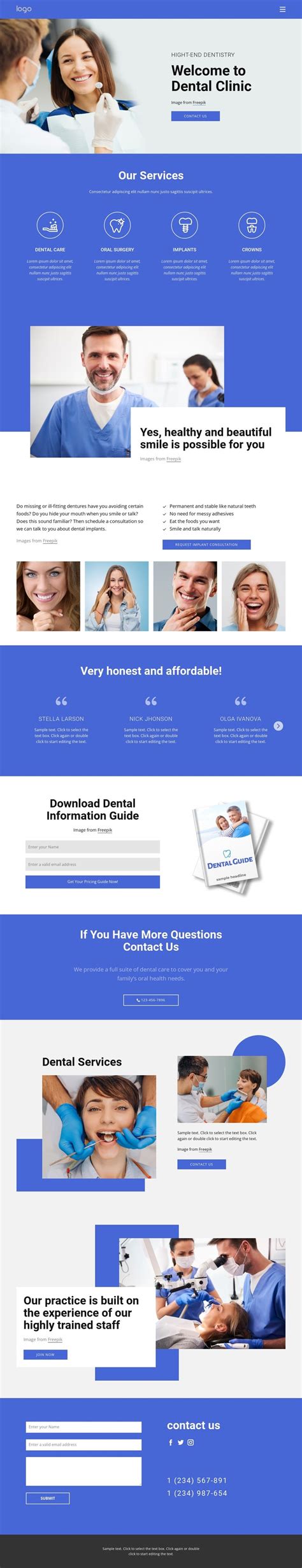 Welcome To Dental Clinic Css Template By Nicepage