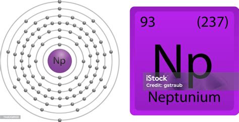 Neptunium Atom Electron Shell Stock Illustration Download Image Now