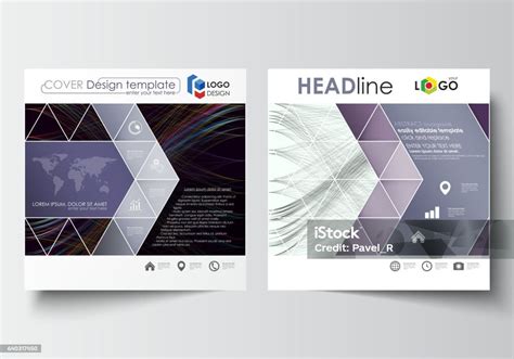 스퀘어 브로셔 잡지 전단지 연례 보고서를 위한 비즈니스 템플릿 전단지 곡선에 대한 스톡 벡터 아트 및 기타 이미지 곡선 광고 기업 재무와 산업 Istock