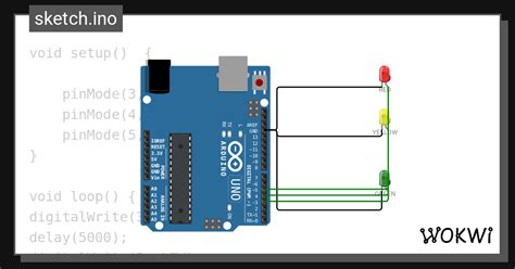 Arduino Uno Traffic Lights Copy Wokwi Esp32 Stm32 Arduino Simulator