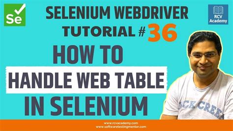 Selenium Webdriver Tutorial 36 How To Handle Web Table In Selenium Software Testing Mentor