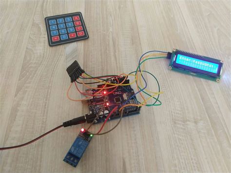 keypad with relay and i2c lcd