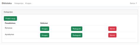 GitHub Dariusr Laravel Biblioteka Baigiamasis Praktinis Egzaminas