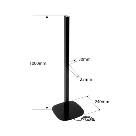 Vebos Speaker Stand Samsung Hw Q990f Black Set Xl 100cm