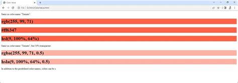 Colors HTML