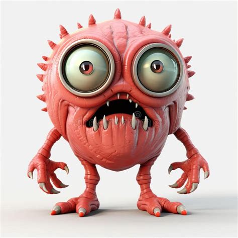 High Quality 3d Cyclops Monster Full Body Isolated Background Image