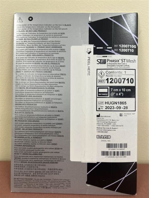 New Bard 1200710 St Phasix St Mesh 7cm X 10cm Disposables General For Sale Dotmed Listing