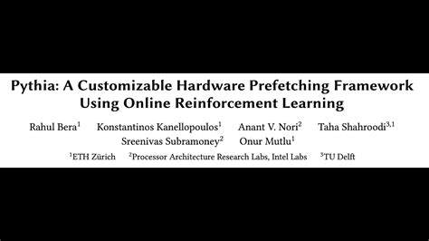 seminar in comp arch session 3 1 pythia a custom hw prefetching