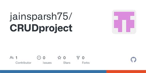 GitHub Jainsparsh CRUDproject
