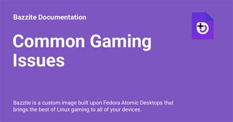 Common Gaming Issues Bazzite Documentation