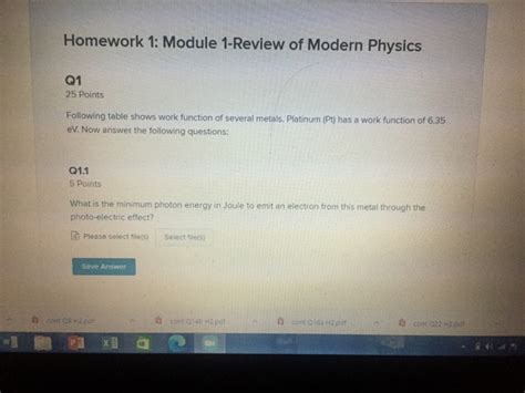 Solved Q1 2 10 Points What Are The Photon Frequency In