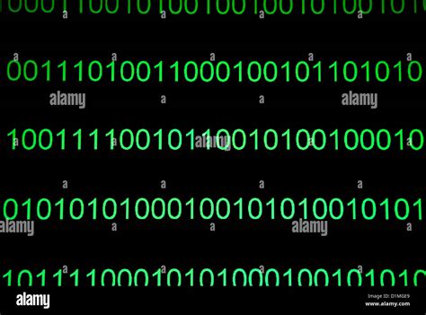 Representation Of Binary Code Numbers On Computer Screen London Stock