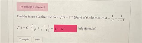Solved Find the inverse Laplace transform f(t)=L-1{F(s)} ﻿of | Chegg.com