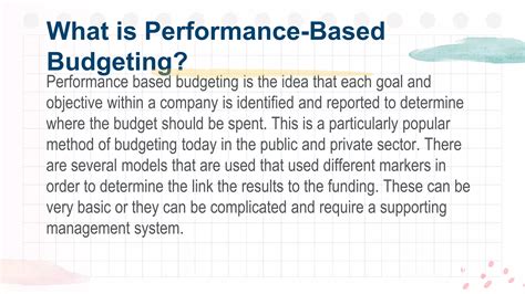 Performance Based Budgeting Pptx