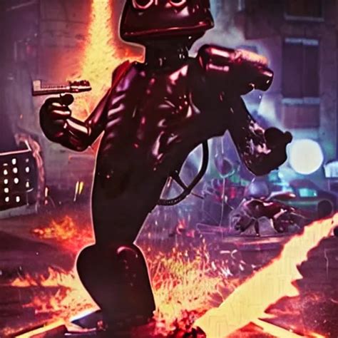 The Terminator fighting against Kermit the frog, full | Stable Diffusion | OpenArt