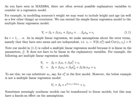 linear and generalised linear models flashcards quizlet
