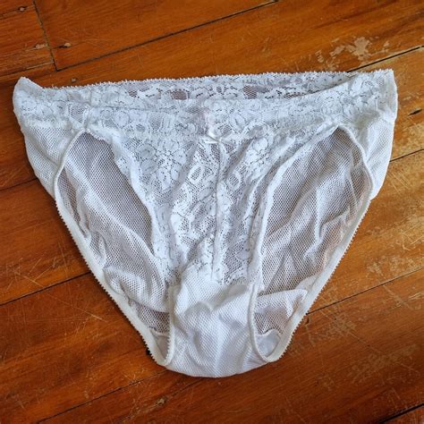 Vintage Minimal Lace Soft White Panties High Waisted Knickers Etsy