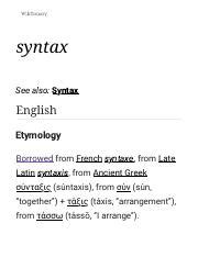Understanding Syntax The Rules And Structure Of Language Course Hero
