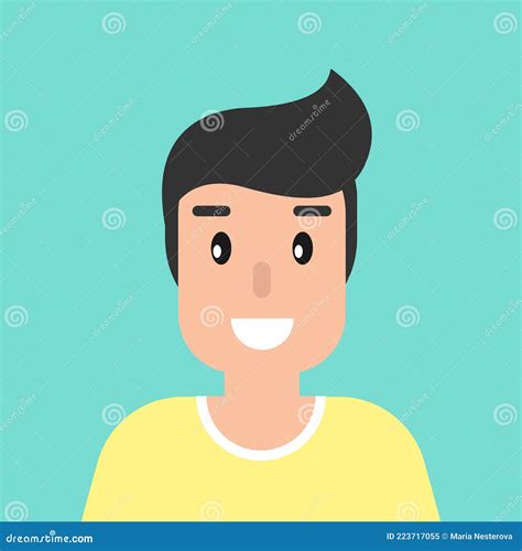 человек хипстер аватар мультяшный парень с черными волосами