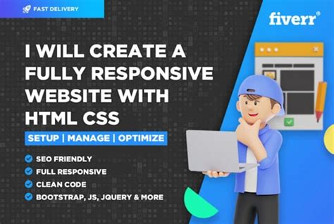 create a responsive website with html css javascript by rachitvats