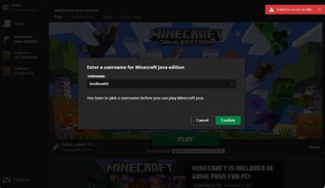 How To Fix The Failed To Create Profile Error In Minecraft 119