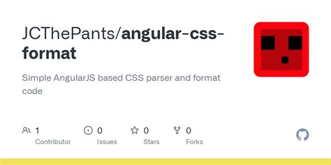 GitHub JCThePants Angular Css Format Simple AngularJS Based CSS Parser And Format Code