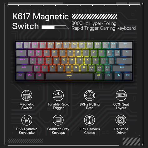 Redragon K617 Magnetic Hall Effect Gaming Keyboard Ultra Responsive And Customizable Redragonshop