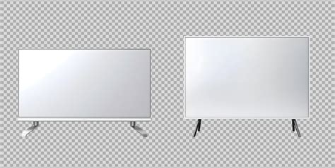 Lcd Tv 모니터 배경에 고립 무료 Psd 파일