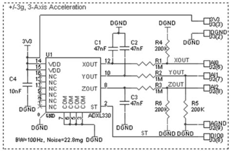 Acceleration Sensor Scheme External Components Are Used For