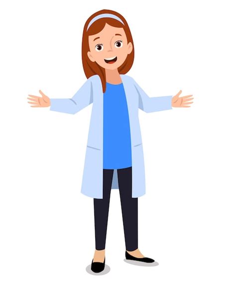 Premium Vector Illustration Of A Cute Female Doctor