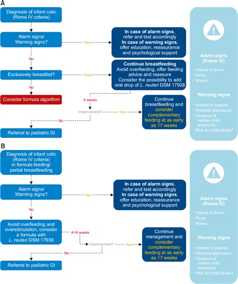 A Management Algorithm For Infant Colic In Breastfed Infants B Download Scientific Diagram