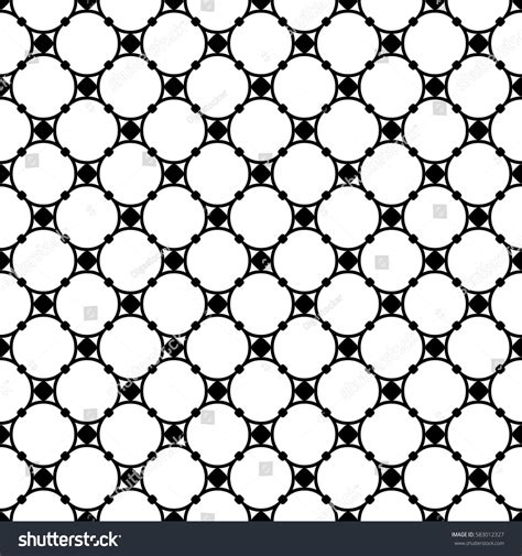 Vector Monochrome Seamless Pattern Subtle Geometric Stock Vector