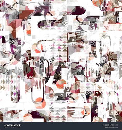 Abstract Seamless Background Pattern Circles Ovals Stock Illustration 2412063377 Shutterstock