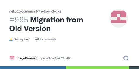 migration from old version · netbox community netbox docker