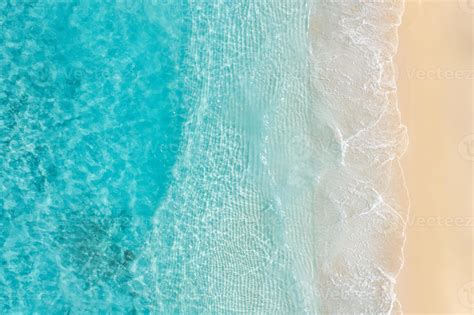 Summer Nature Landscape Aerial View Of Sandy Beach And Ocean With