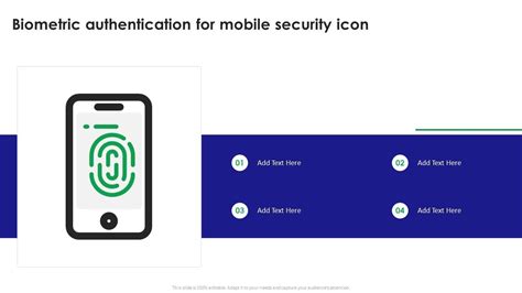 Biometric Authentication For Mobile Security Icon Ppt Powerpoint