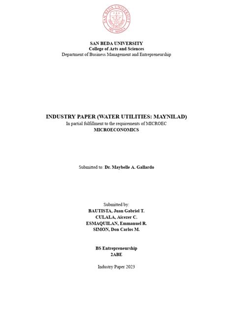 Group 3 Maynilad Water Services Inc Pdf Sewage Treatment