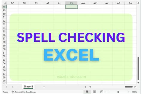 Cara Periksa Ejaan Dengan Spelling Checker Excel