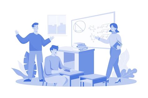 Premium Vector Student Attending Maths Class