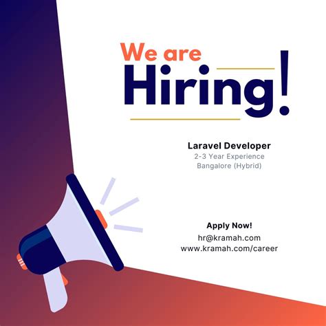 🚀 Were Hiring Laravel Developers Kramah Software