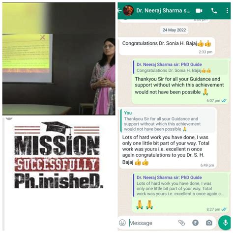 Dr Sonia Bajaj On Linkedin Phd In This 45 Years Journey I Had